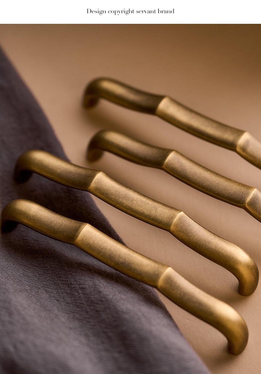 Wavy Antique Brass Cabinet Handles,retro Solid Drawer Pulls,luxury ...