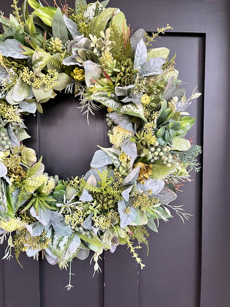 Different Shades of Green Spring Wreath, St Patricks Day Wreath - Etsy