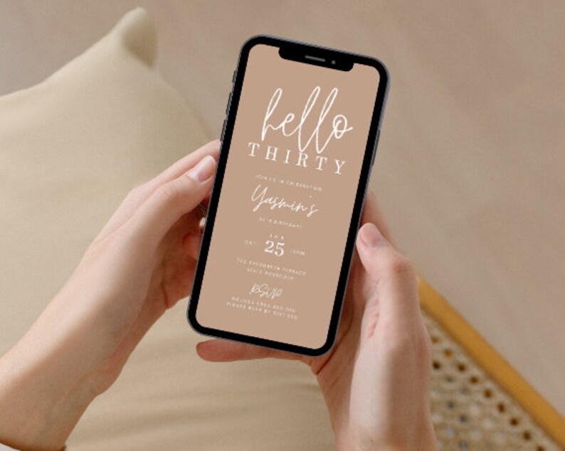 30th Birthday Invitation Canva Editable PDF PNG Jpg File - Etsy