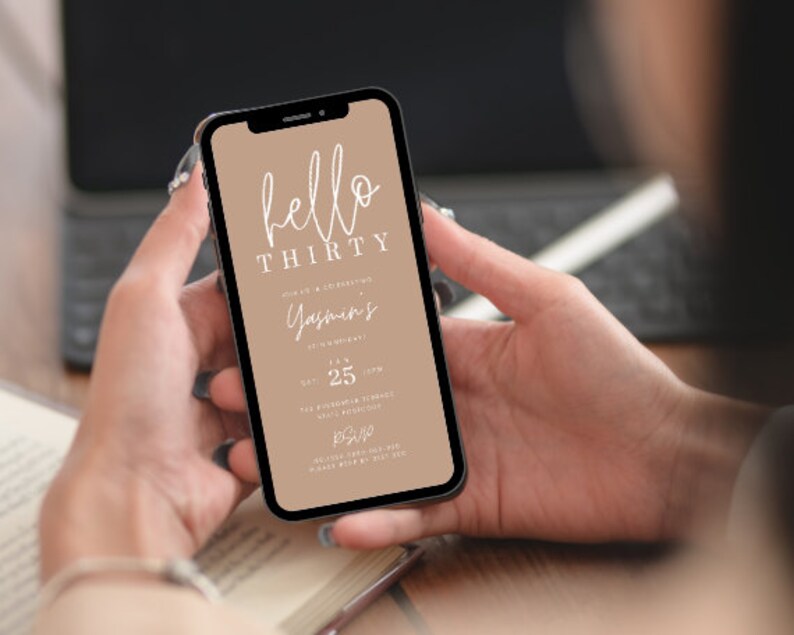 30th Birthday Invitation Canva Editable PDF PNG Jpg File - Etsy