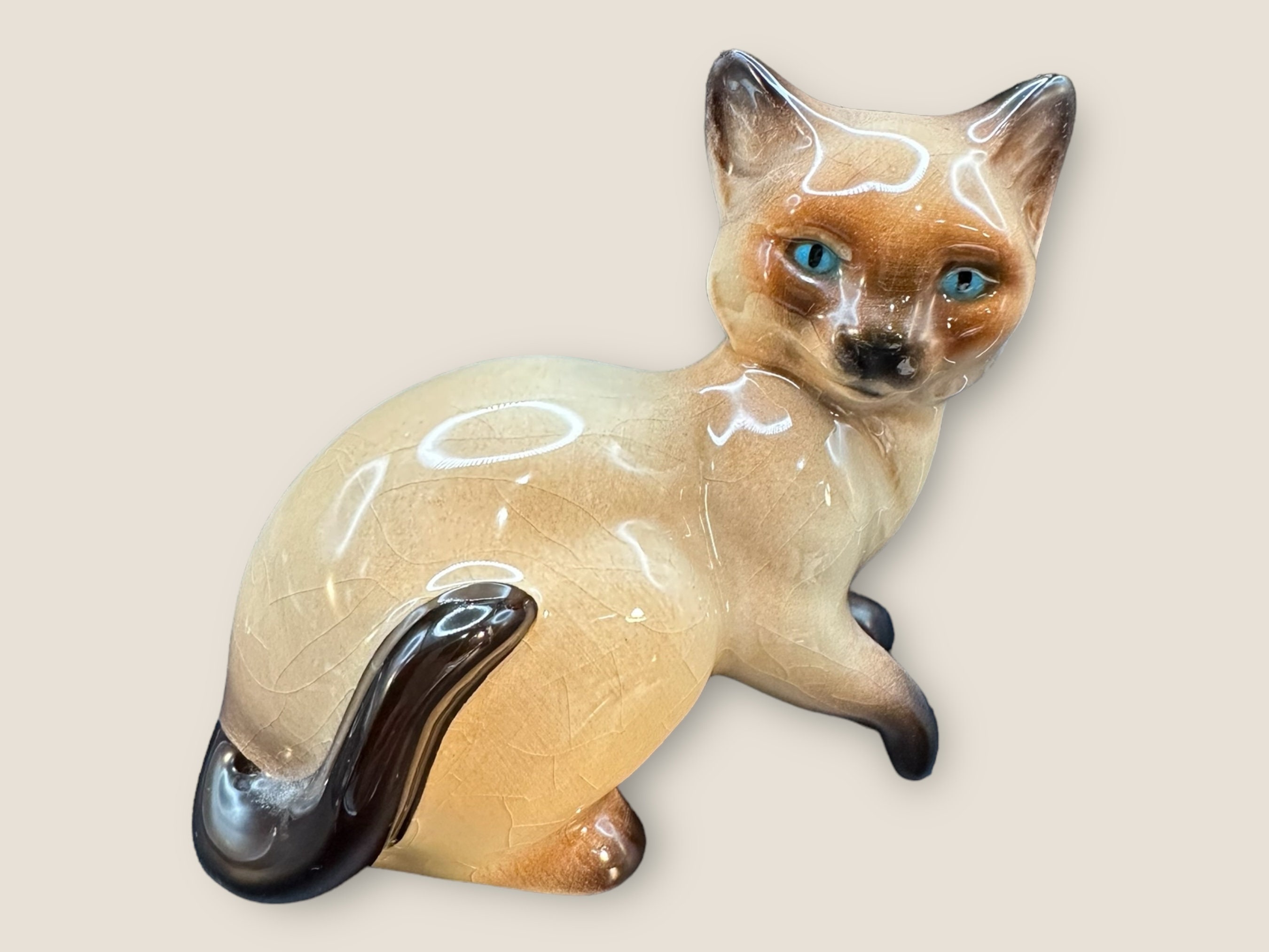 Vintage Porcelain Siamese Cat Figurine by Goebel - Etsy