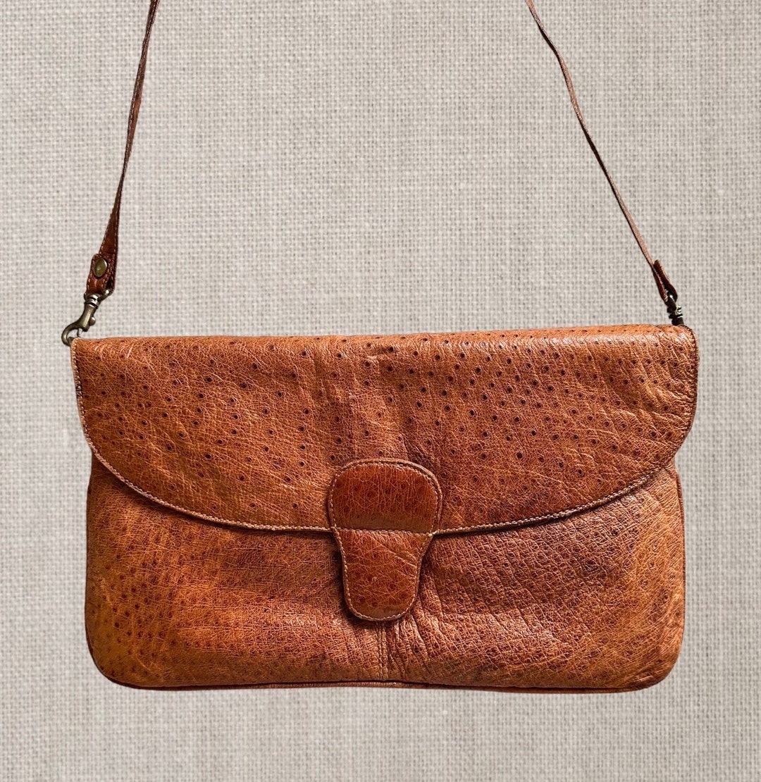 Vintage Ostrich Leather Purse - Etsy