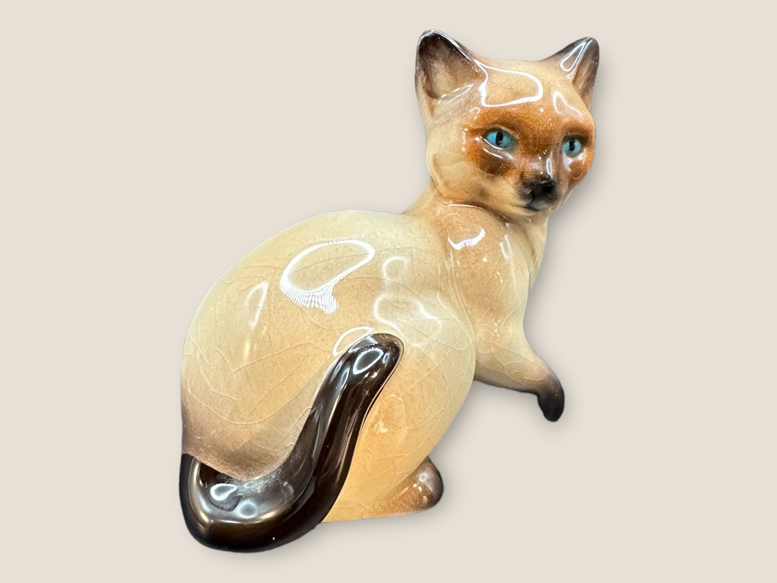 Vintage Porcelain Siamese Cat Figurine by Goebel - Etsy