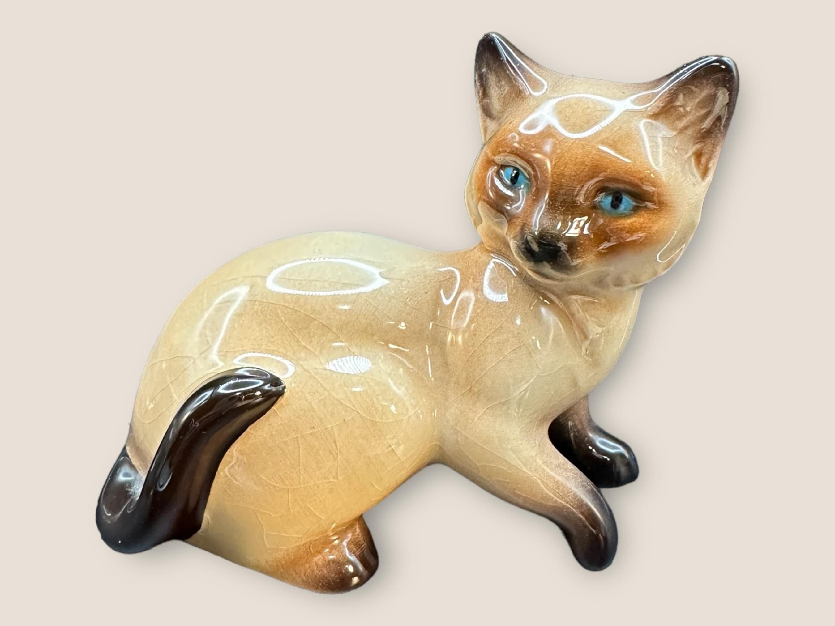 Vintage Porcelain Siamese Cat Figurine by Goebel - Etsy