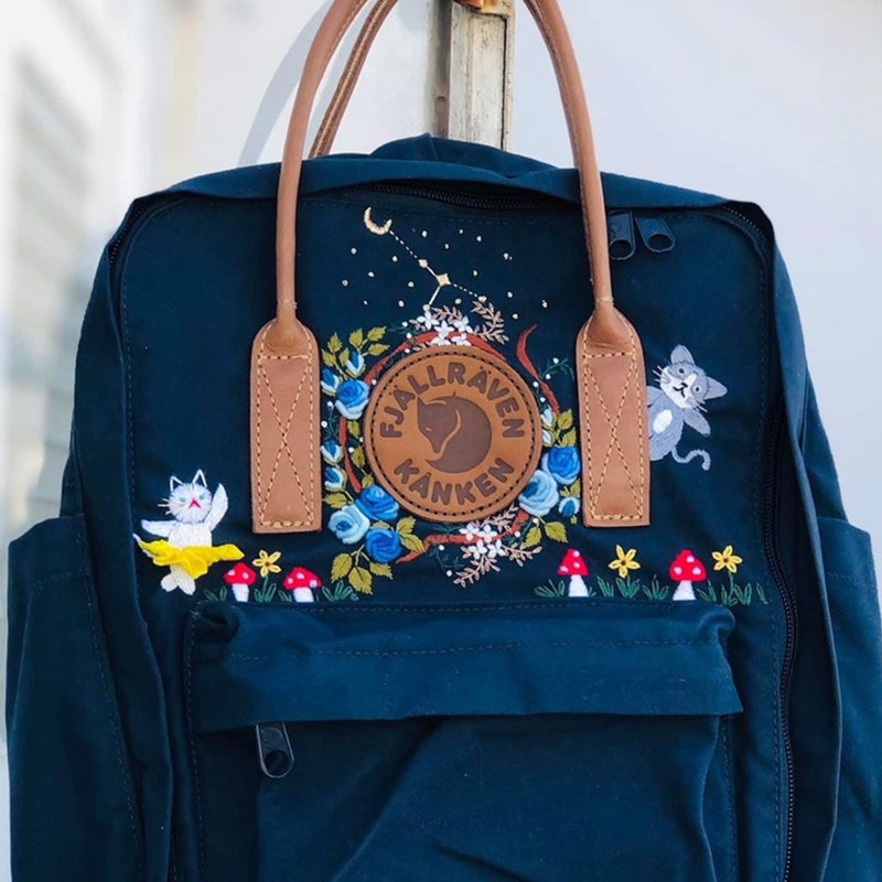 Embroidered Backpack - Etsy