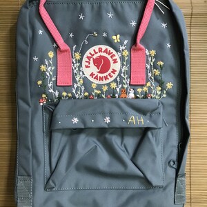 Custom Embroidered Kanken Backpack - Custom Flower Embroidery Kanken ...