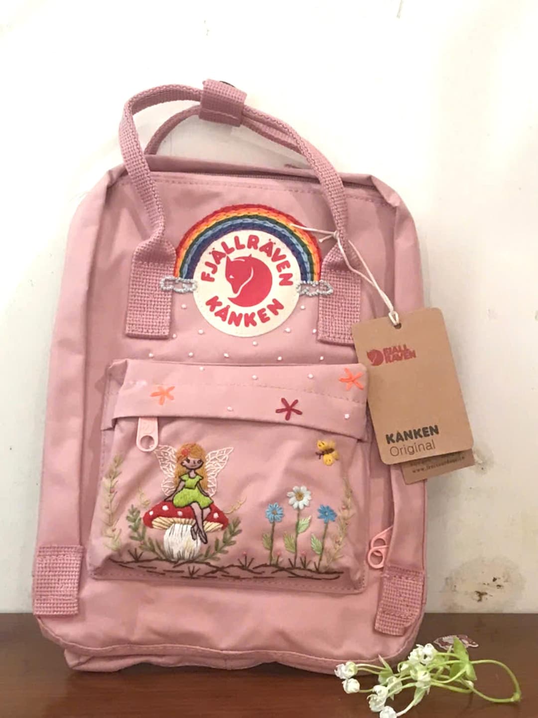 Custom Kanken Backpack Embroidery - Fjallraven Embroidery Flower and ...