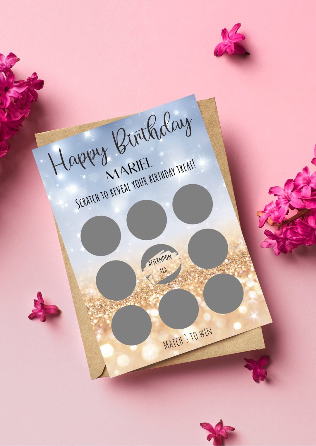 Personalised Birthday Scratch Card, Birthday Surprise Reveal, Birthday ...