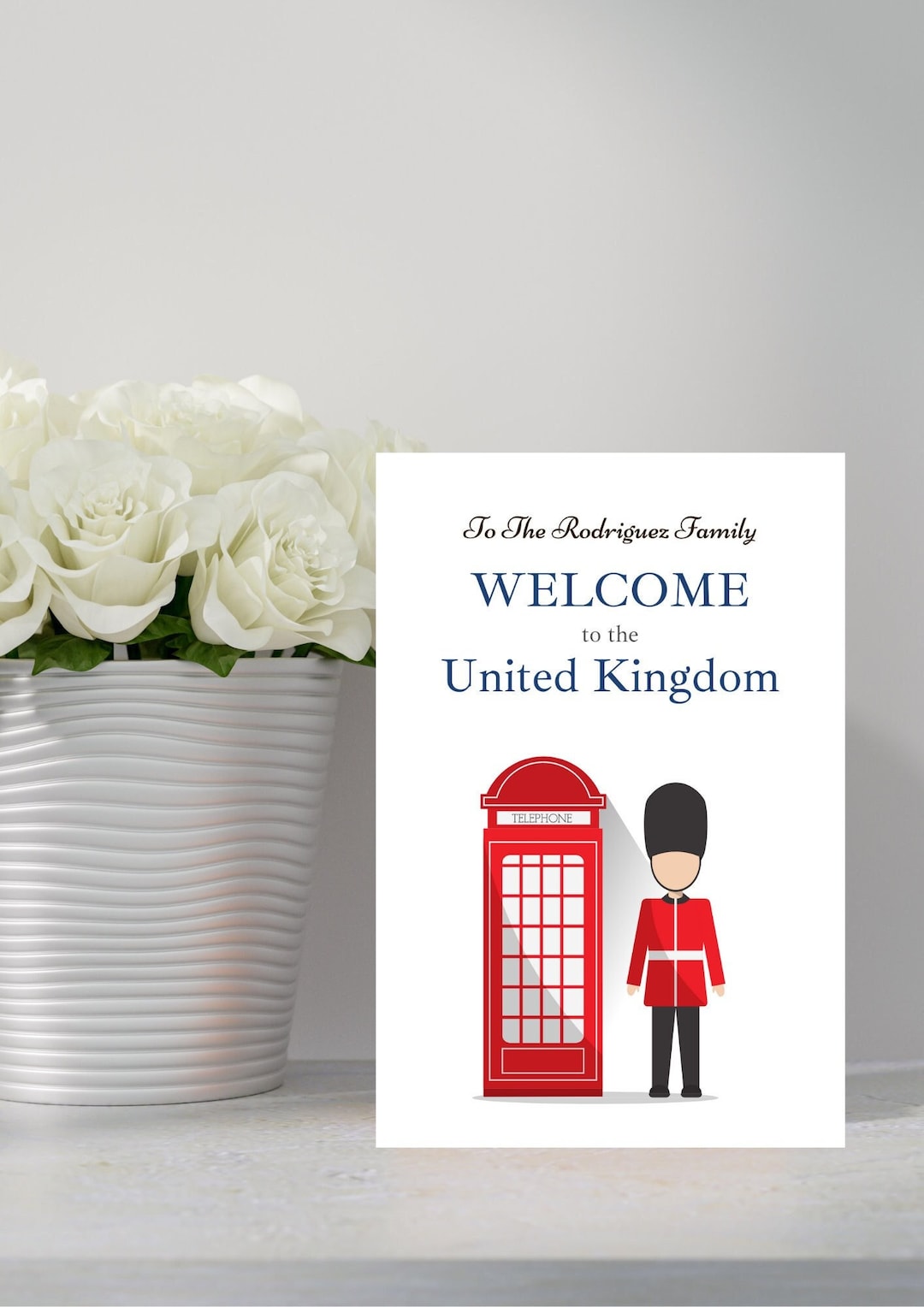 Custom Welcome Card, Welcome to the United Kingdom Card, Welcome to the ...