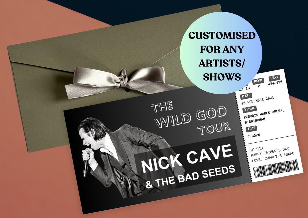 Personalised Concert Ticket, Surprise Ticket, Concert Souvenir ...