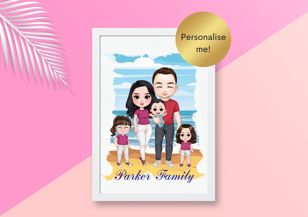 Chibi Family Portrait, Chibi Family, Cute Portrait, Family Art, Family ...