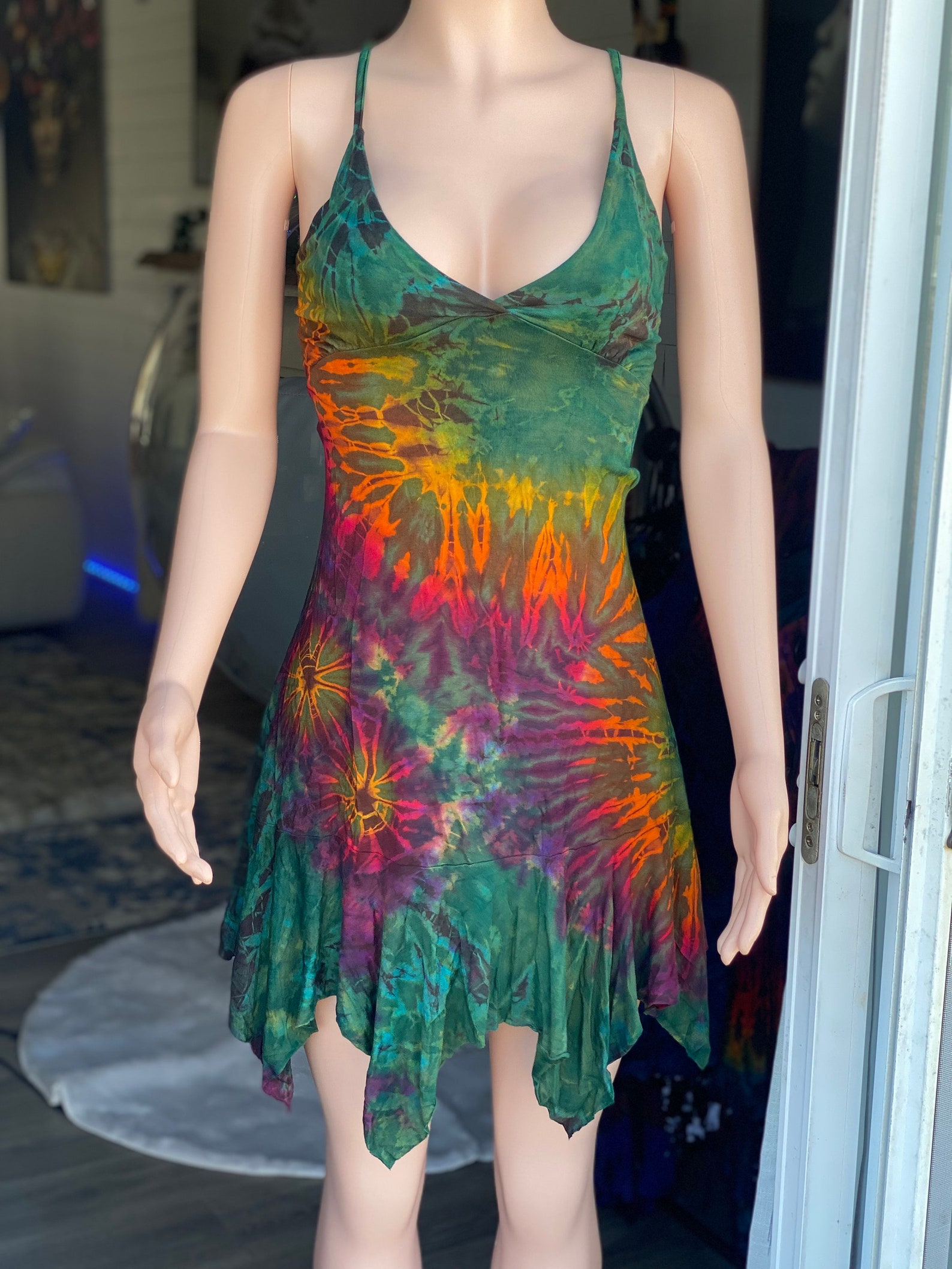 Tie Dye Mini Dress - Etsy