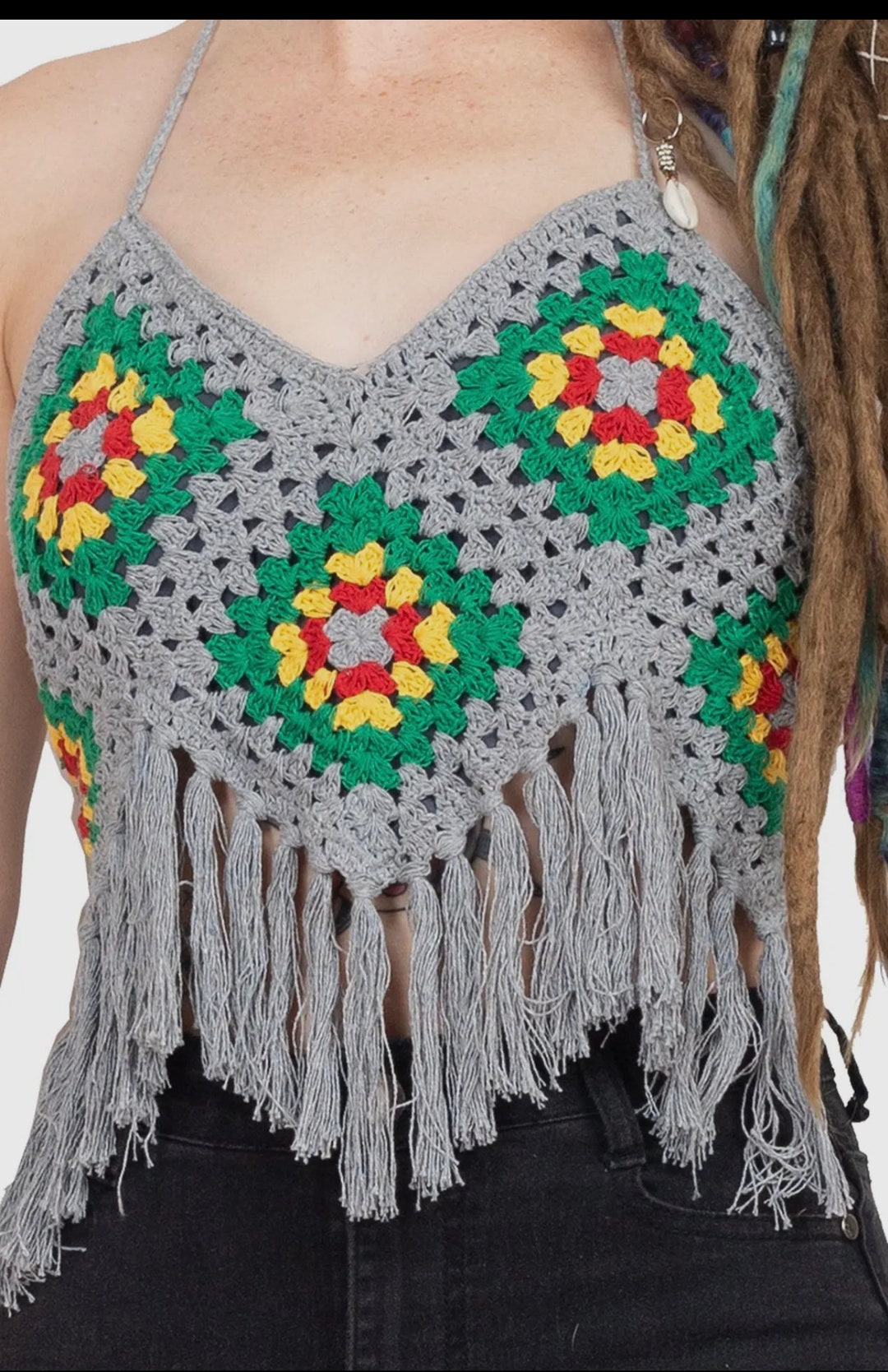 Rasta Fringe Crochet Top - Etsy