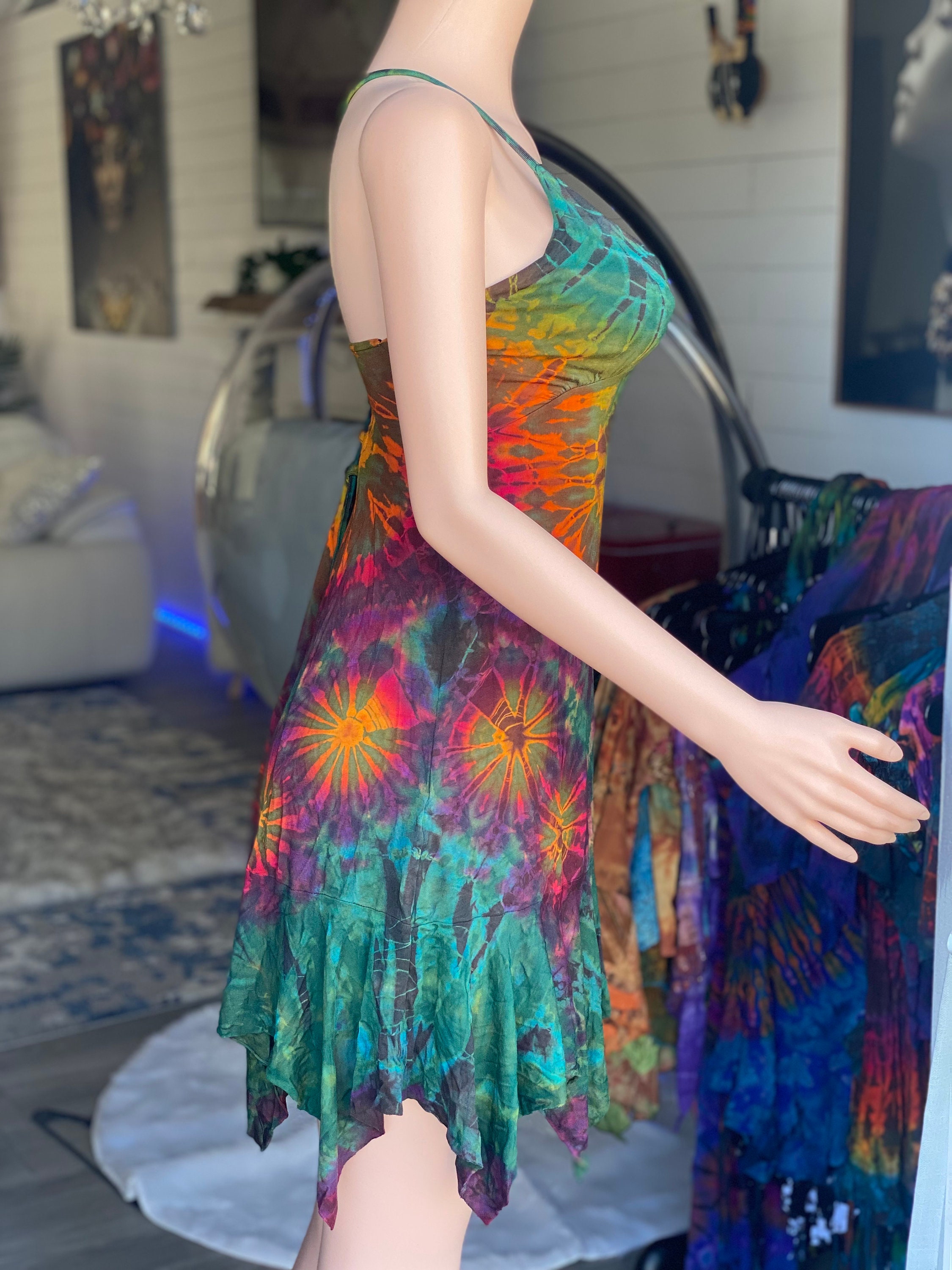 Tie Dye Mini Dress - Etsy