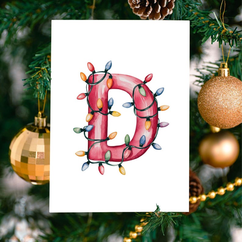 Doodle Alphabet Christmas Lights PNG, Red Christmas Alphabets Clipart ...