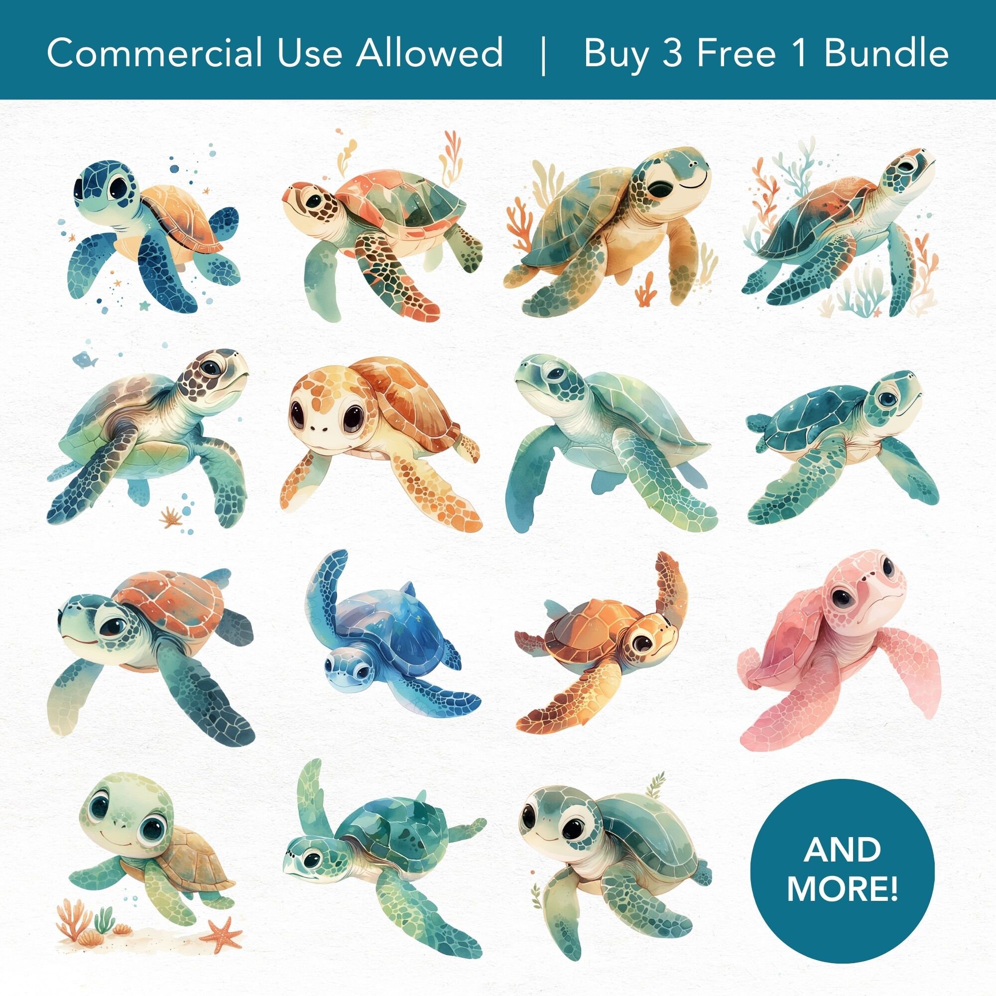 Sea Turtle PNG, Baby Turtle Clipart, Summer PNG, Cute Animal Clipart ...