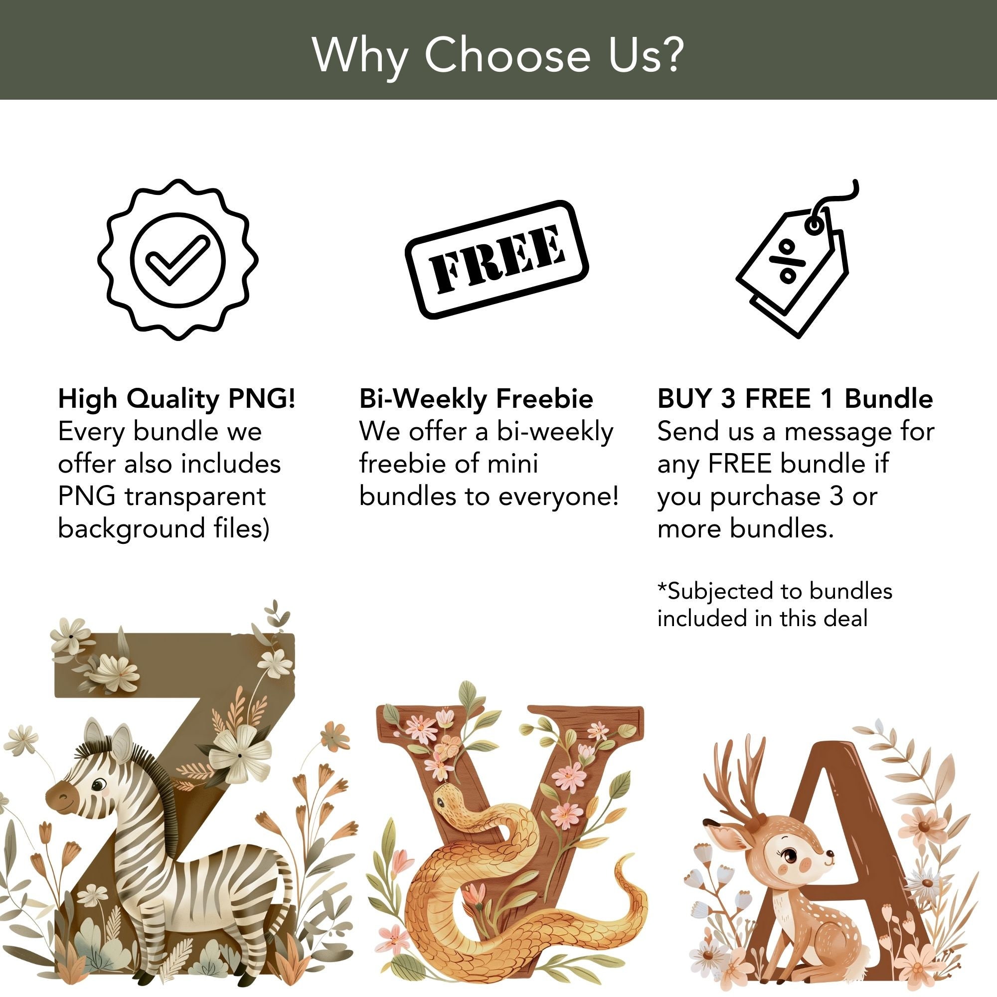 Boho Woodland Alphabet Clipart, Watercolor Animal Letters, Nursery ...