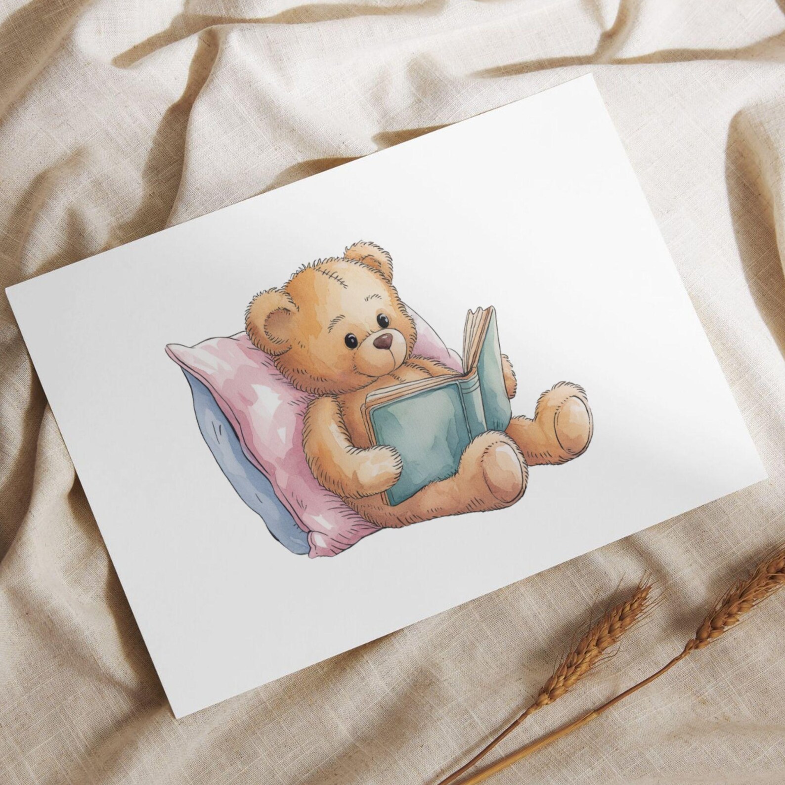 Cute Bear Reading Clipart, Children Cute Teddy Bear and Books PNG, Clip ...