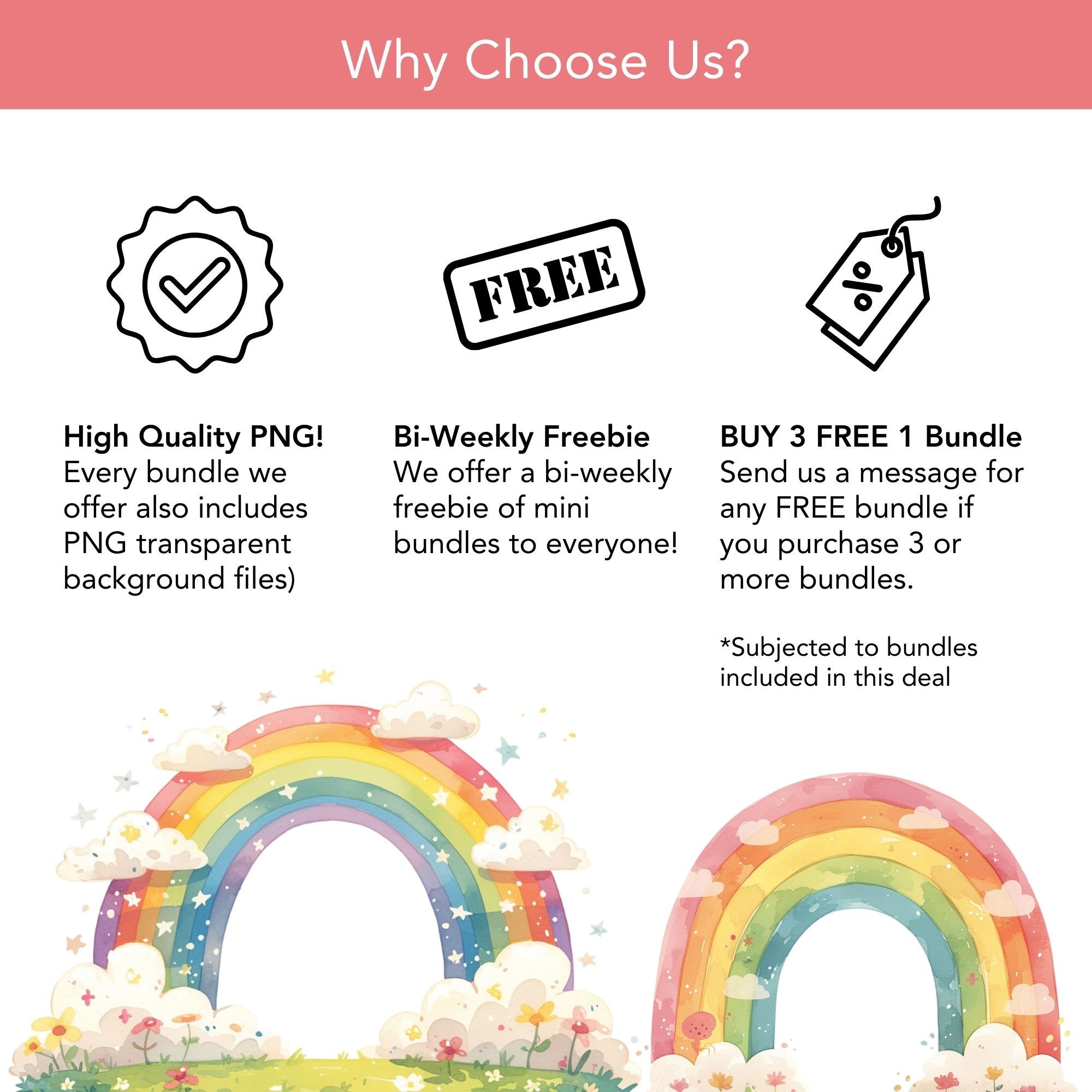 Summer Rainbow Clipart, Watercolor Rainbow PNG, Summer PNG, Boho ...