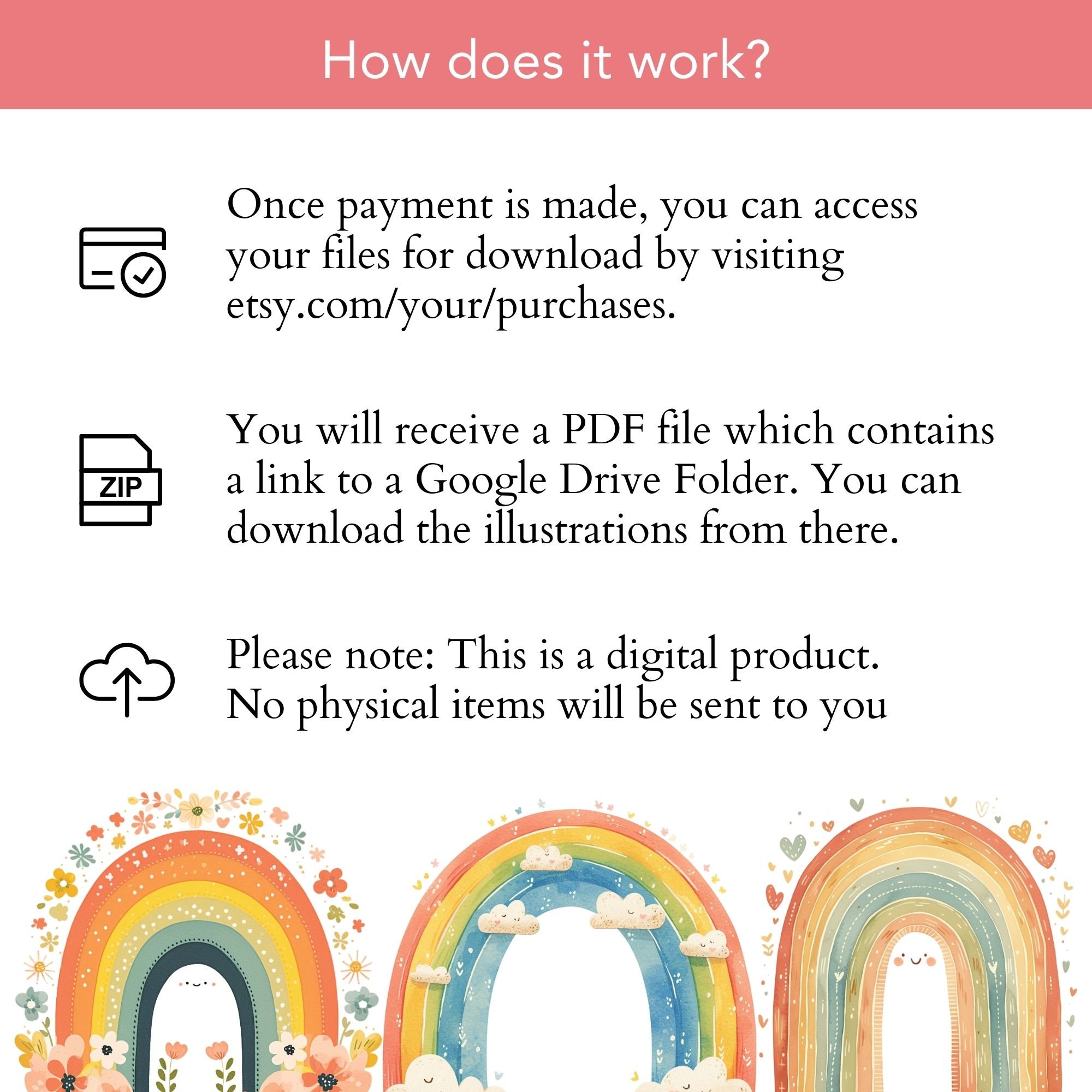 Summer Rainbow Clipart, Watercolor Rainbow PNG, Summer PNG, Boho ...