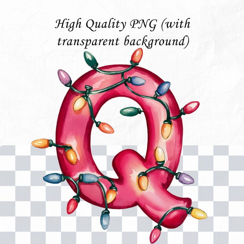 Doodle Alphabet Christmas Lights PNG, Red Christmas Alphabets Clipart ...