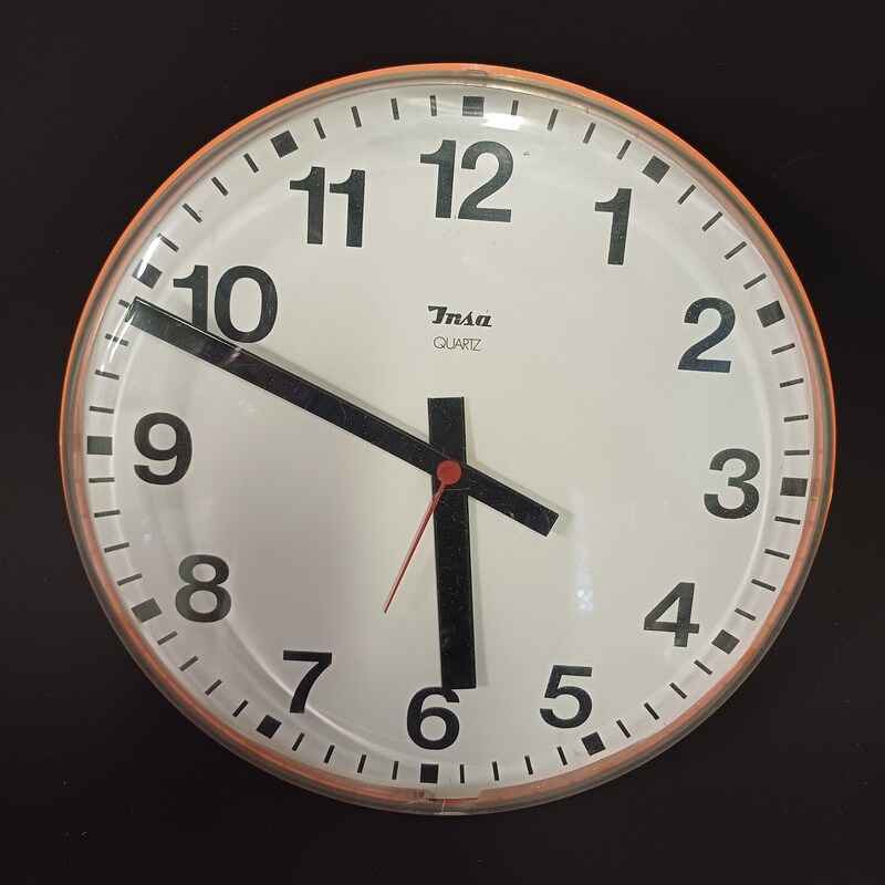 Orange Clock - Etsy
