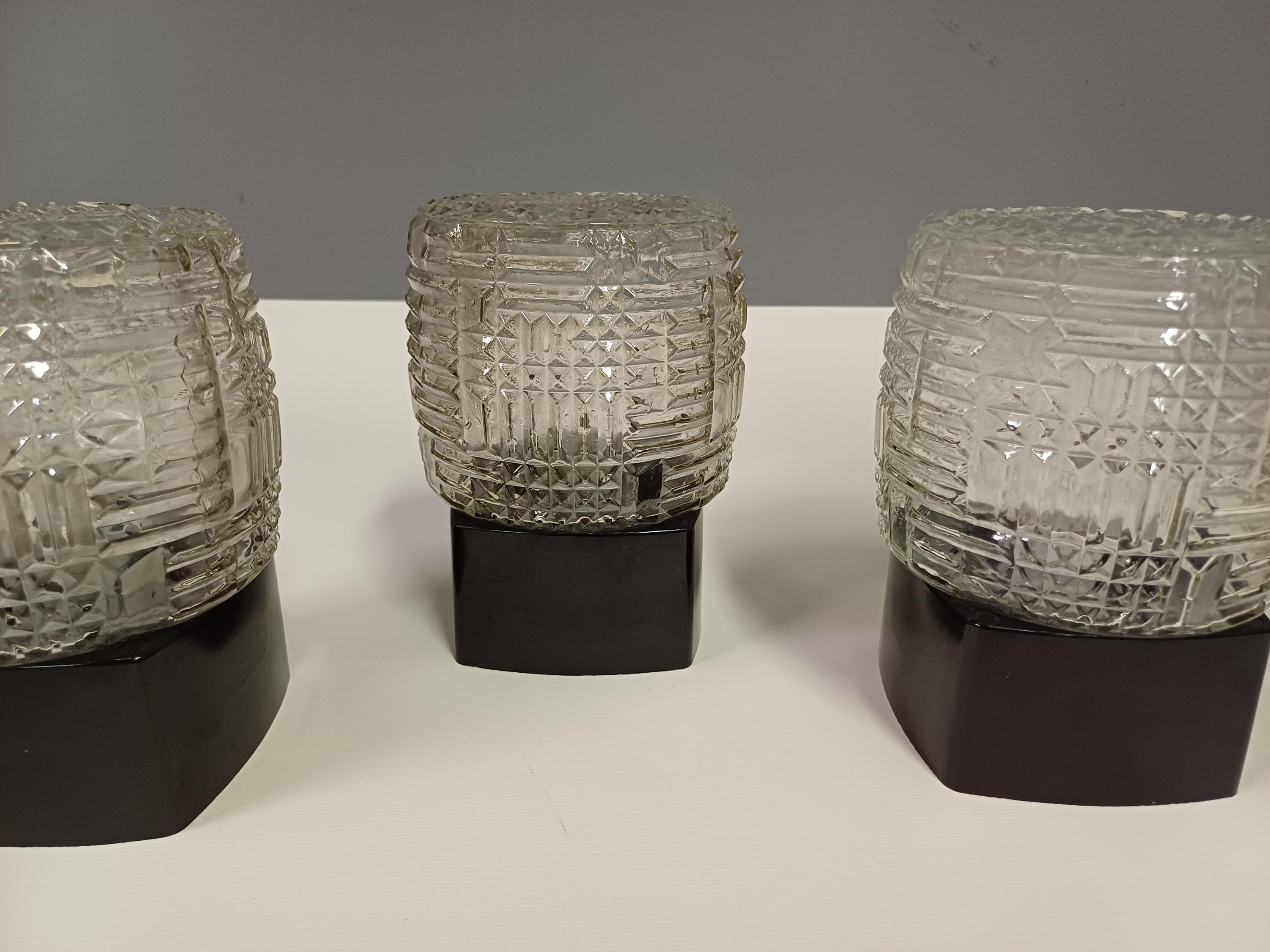 Trio Wall Lights / Trio Ceiling Lights / Glass and Metal Lights ...