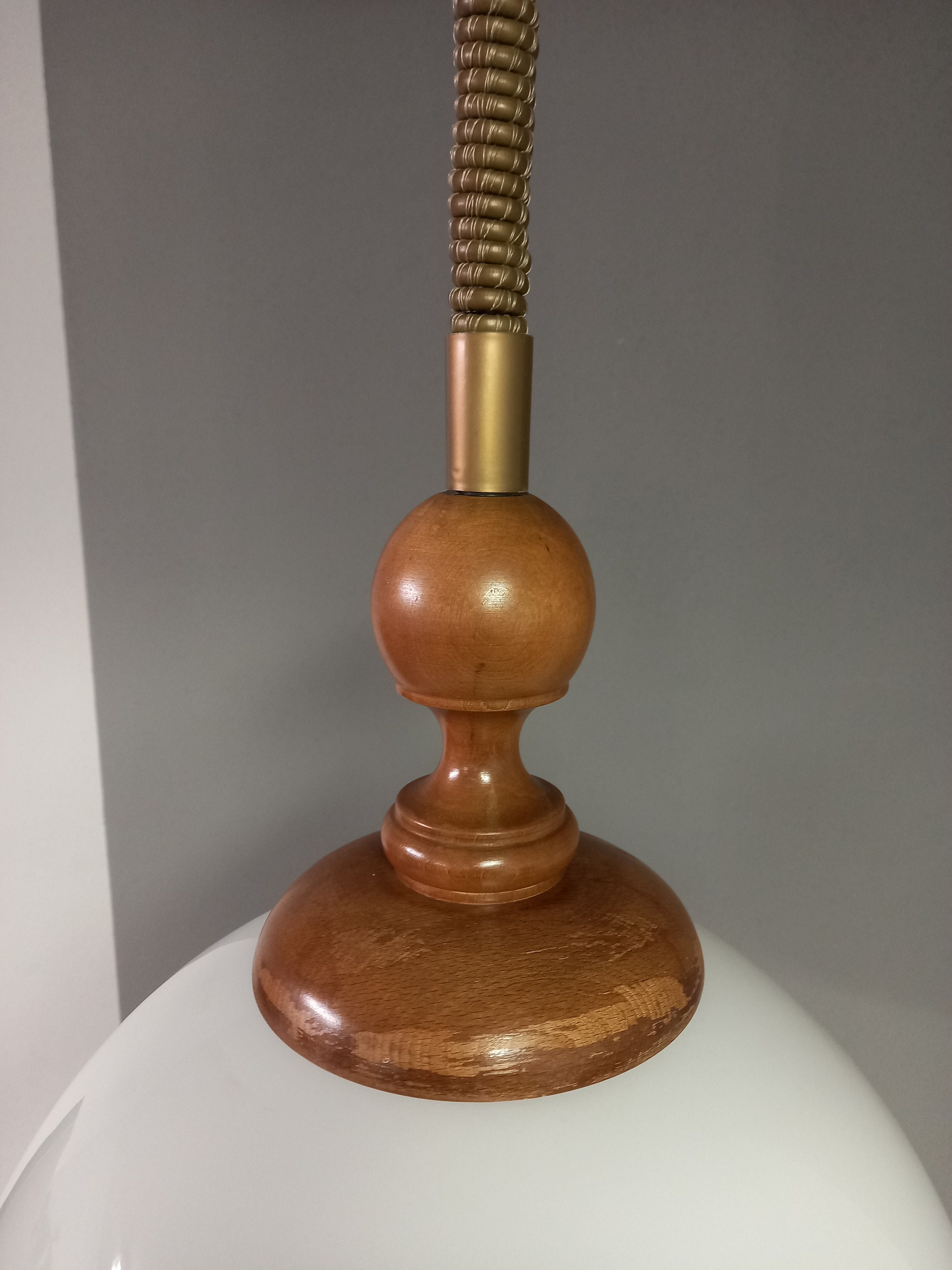 Vintage Pendant Light / Retro Glass Light Fixtures / White - Etsy