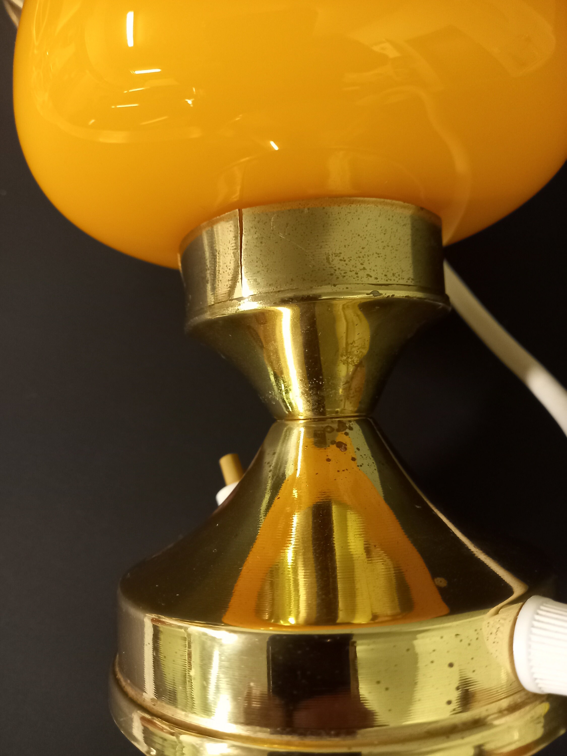 A Set of 2 Vintage Night Lights / Bedside Lamps / Yellow Night Lamps ...