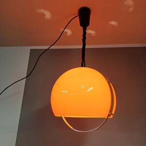 Retro Pendant Light / Orange Kitchen Light / Vintage Hanging Light ...