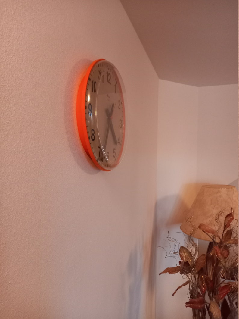 Orange Vintage Wall Clock / Retro Clock / Vintage Wall Clock / Retro ...
