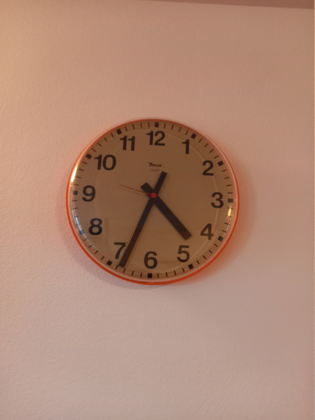 Orange Vintage Wall Clock / Retro Clock / Vintage Wall Clock / - Etsy