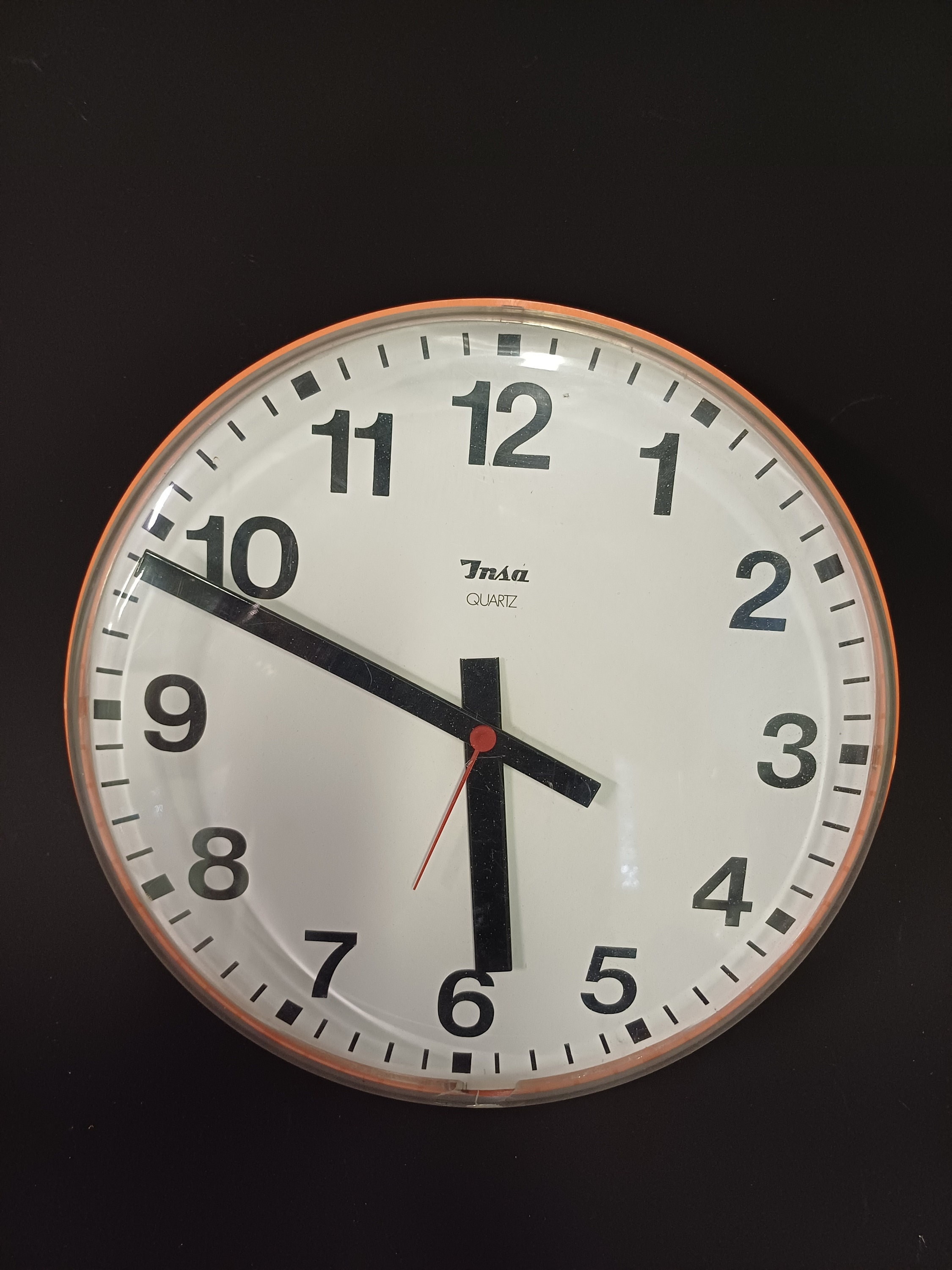 Orange Vintage Wall Clock / Retro Clock / Vintage Wall Clock / Retro ...