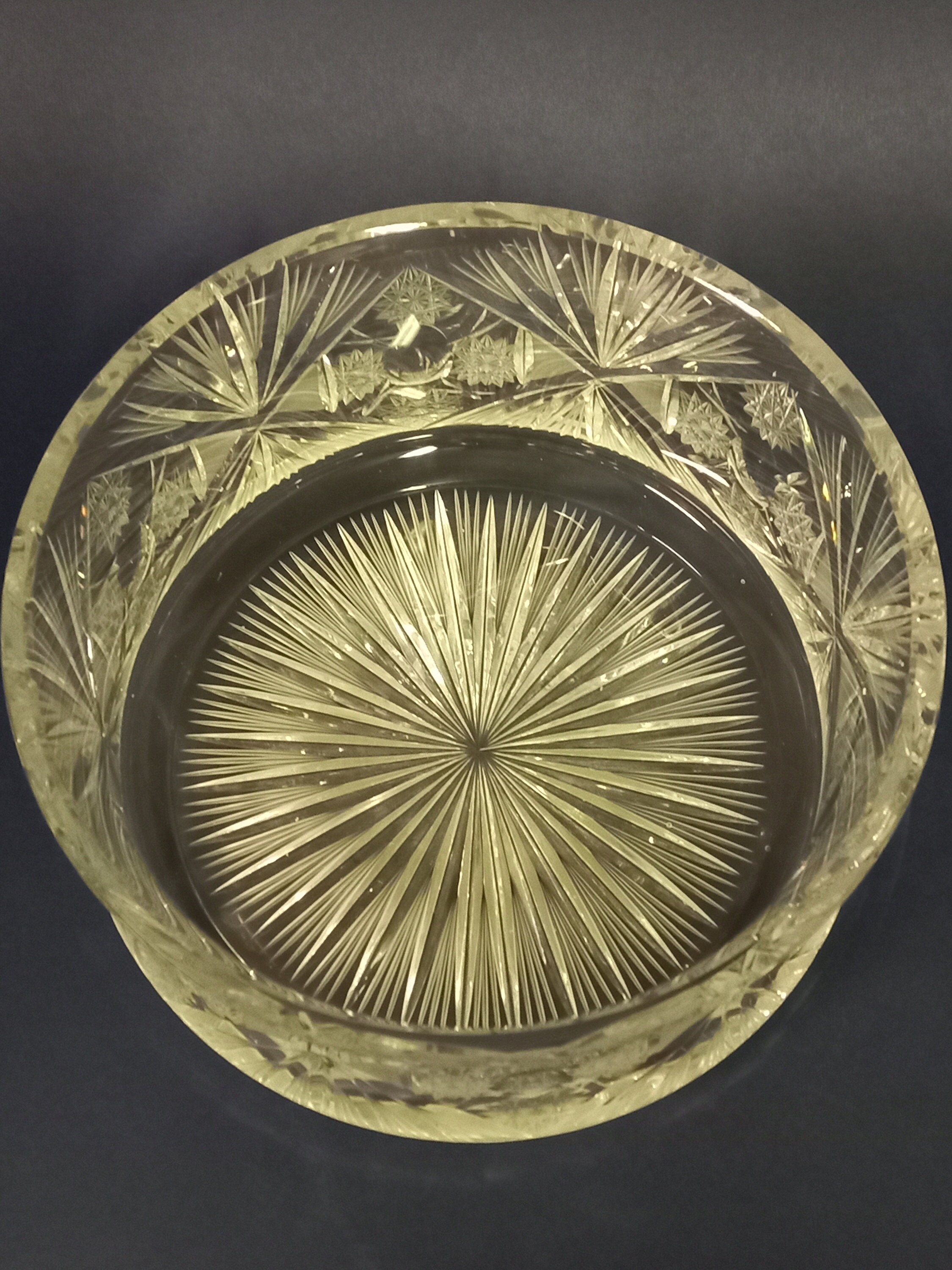 Crystal Glass Bowl / Rogaska / Yugoslavia / Vintage Crystal / High ...