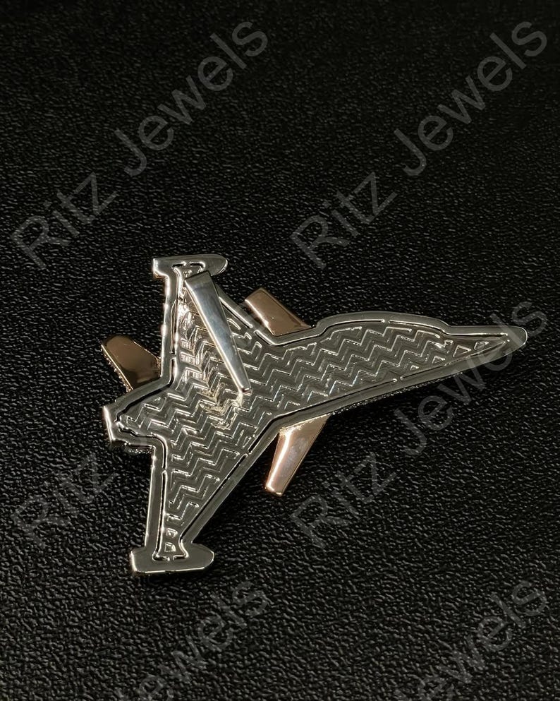 Iced Out Moissanite Fighter Jet Pendant, Hip Hop Airplane Necklace - Etsy