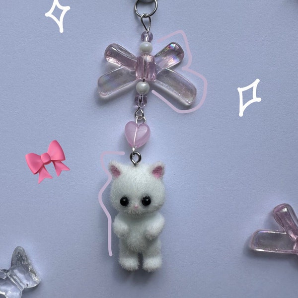 Calico Cat Keychain - Etsy