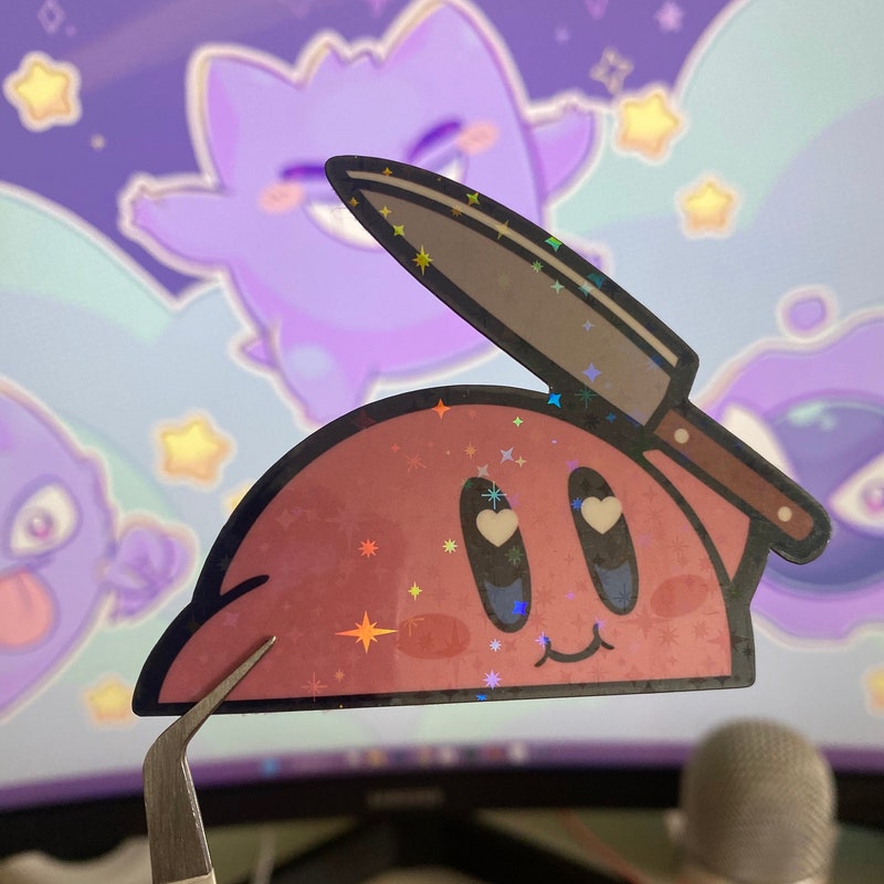 Kirby Car Peek Sticker - Etsy