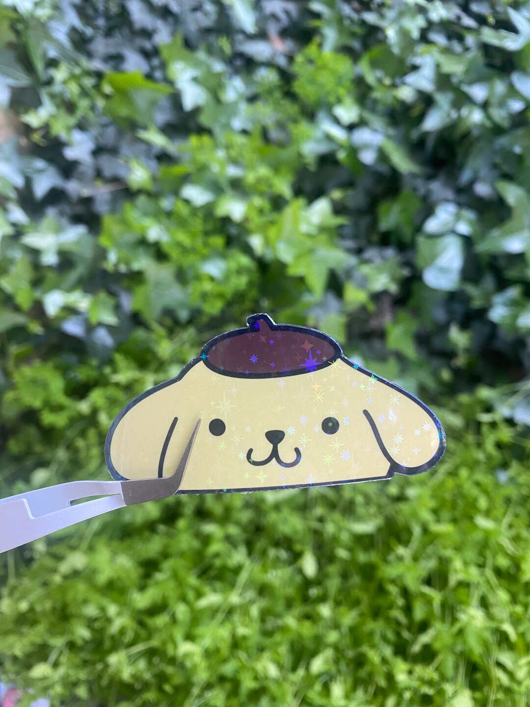 Kawaii Dog Peeker | Glitter Vinyl Sticker | Cute Peekers Now UV ...