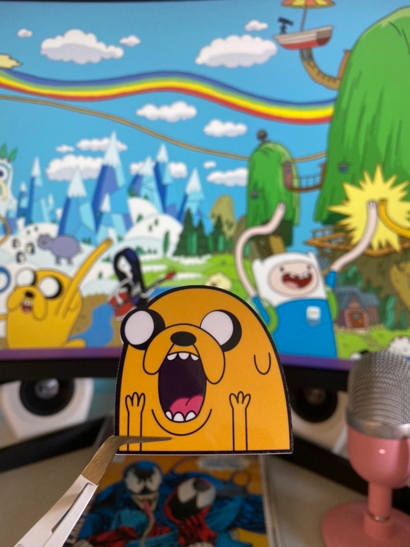 Jake the Dog Peeker Vinyl Sticker Cute Peeker Stationary - Etsy