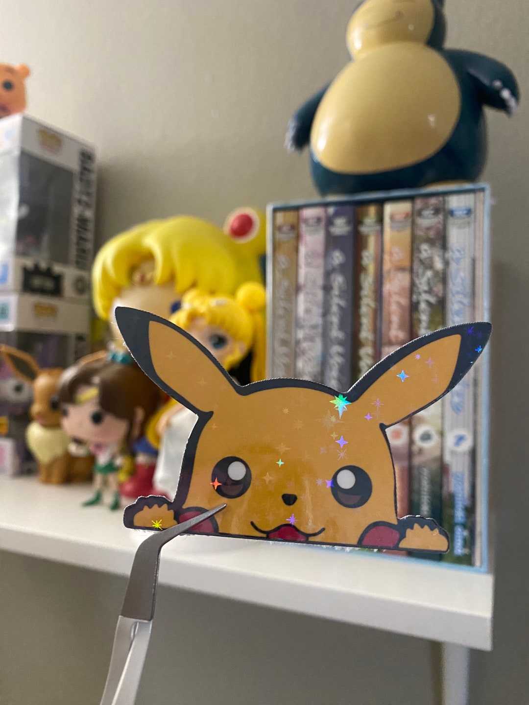 Pikachu Peeker | Glitter Vinyl Sticker | Now UV Resistant Option - Etsy