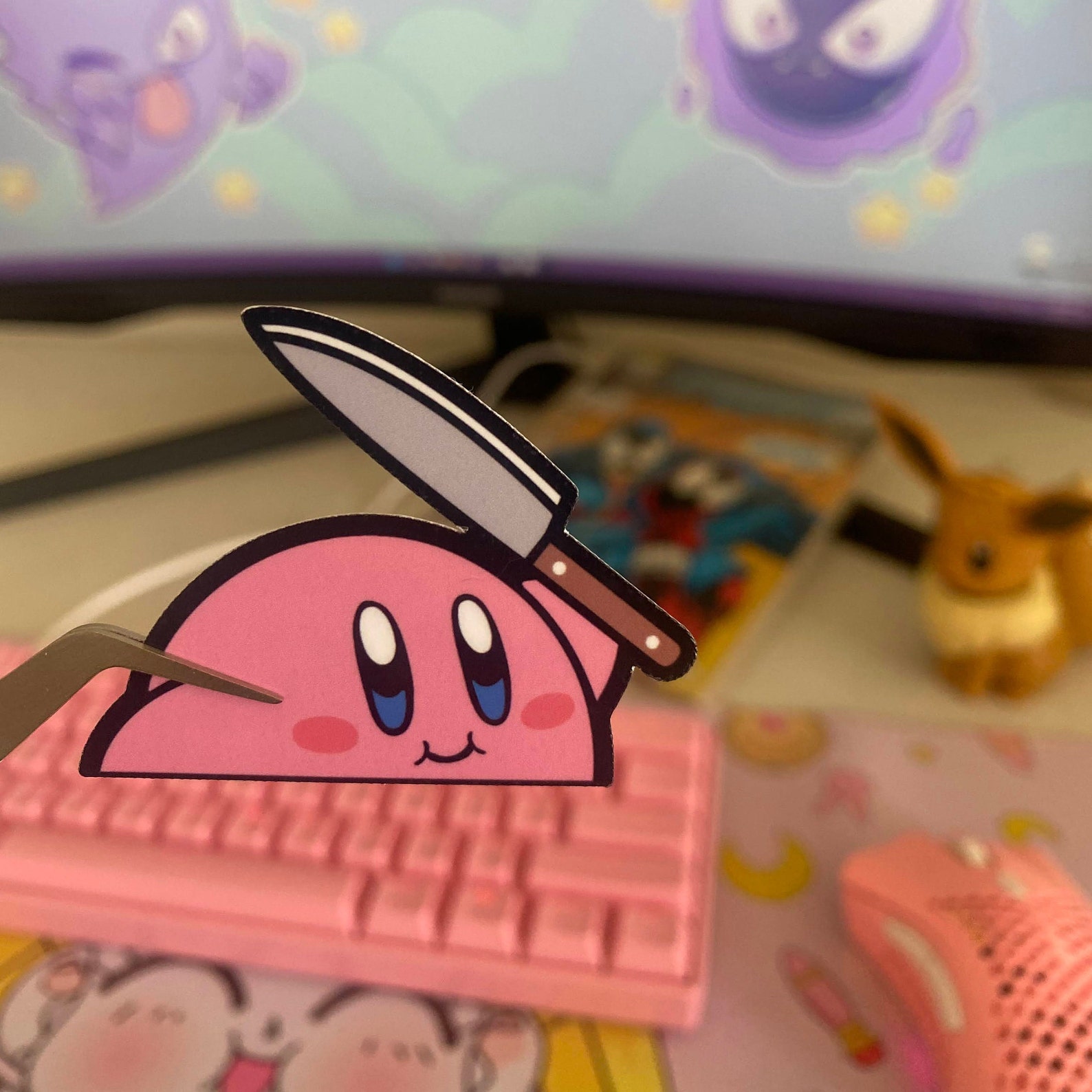 Kirby Mini Peekers Vinyl Sticker Cute Peeker Stationary - Etsy
