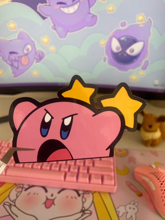 Kirby Stars Peeker Vinyl Sticker Kawaii Peeker - Etsy