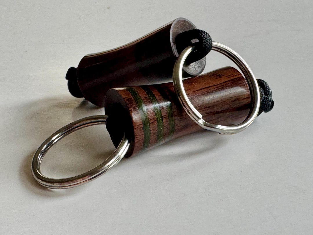 Keychain, Walnut and OD Inlay - Etsy