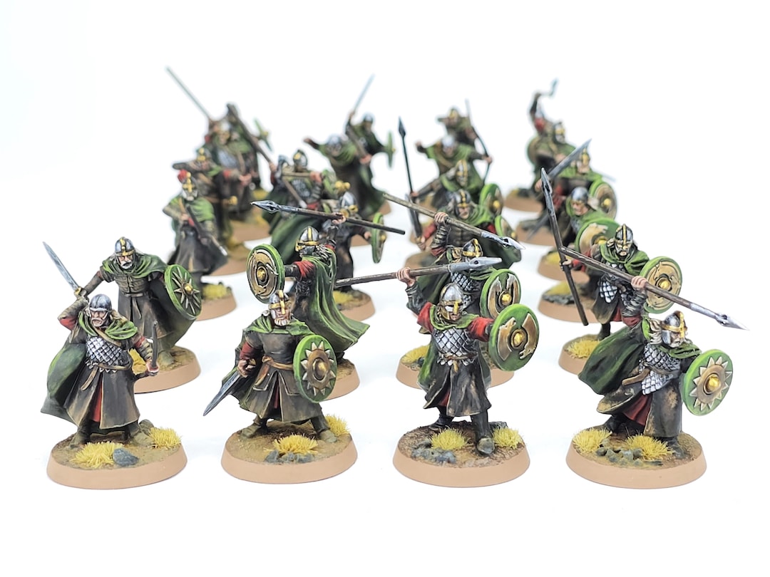 Rohan Warriors 24 Painted Rohan Miniature, Middle-earth Strategy Battle ...