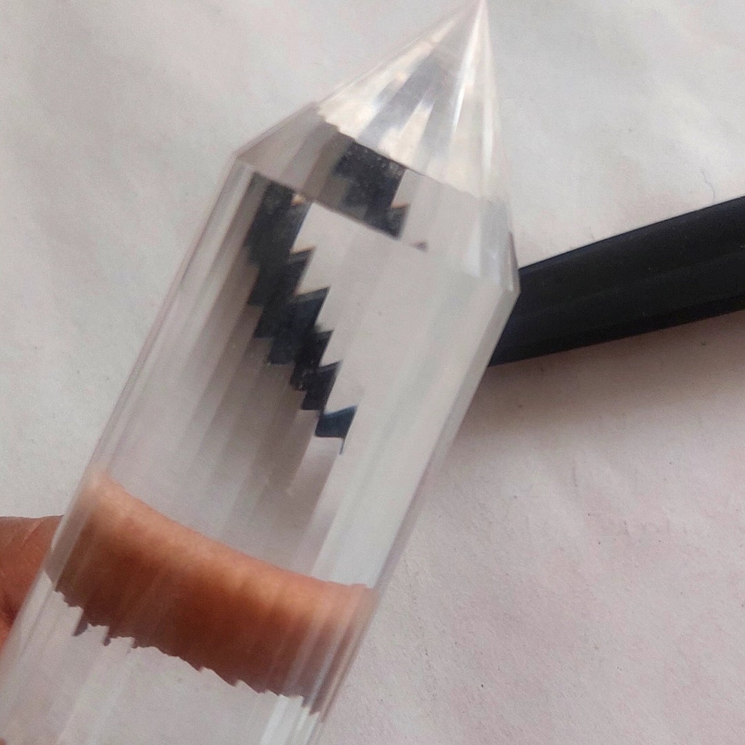 Clear Laser Crystal Wand With 18k Gold, Pyranic Healing Laser Crystal ...