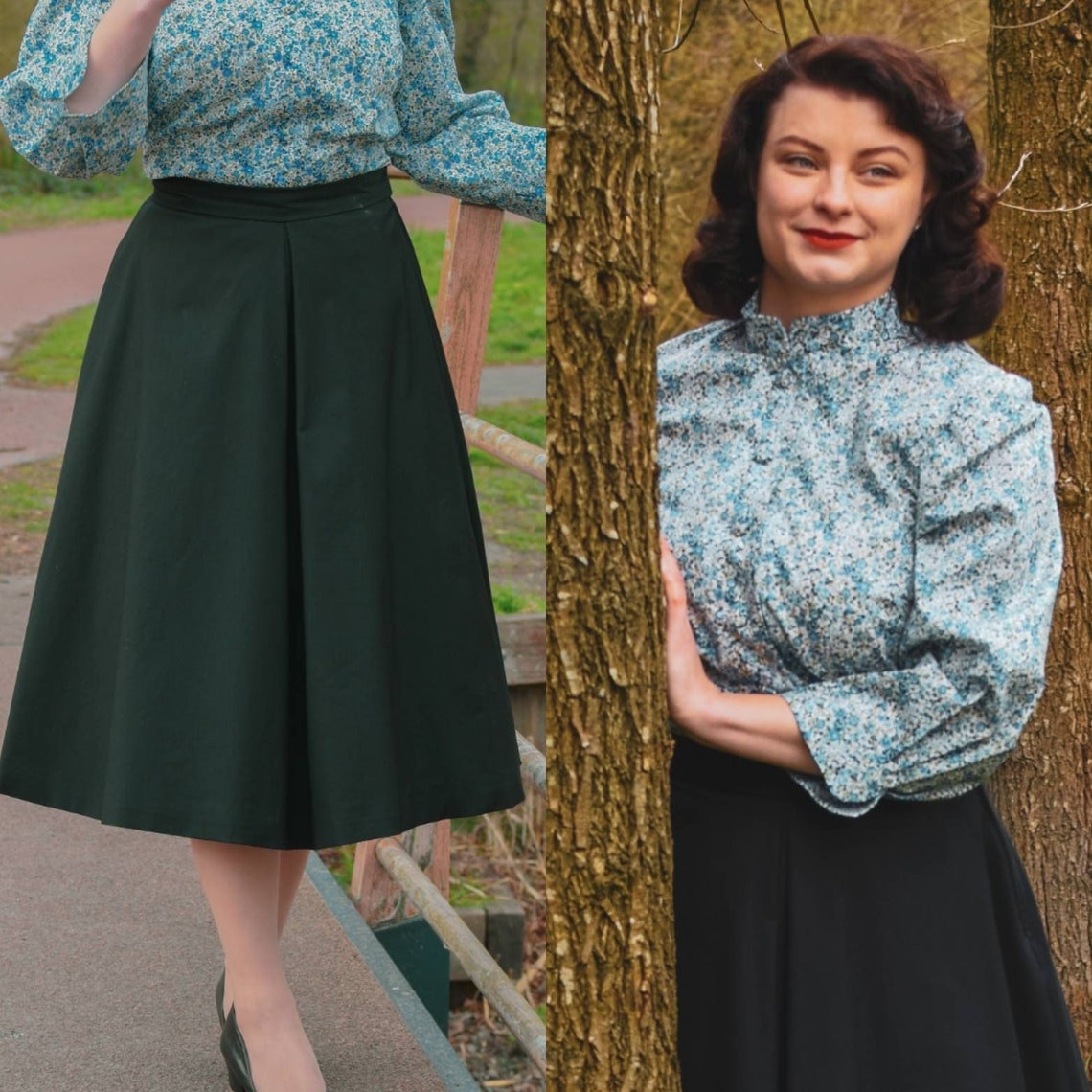 Bundle: Isla Blouse and Henriette Skirt Sewing Patterns, PDF Print at ...
