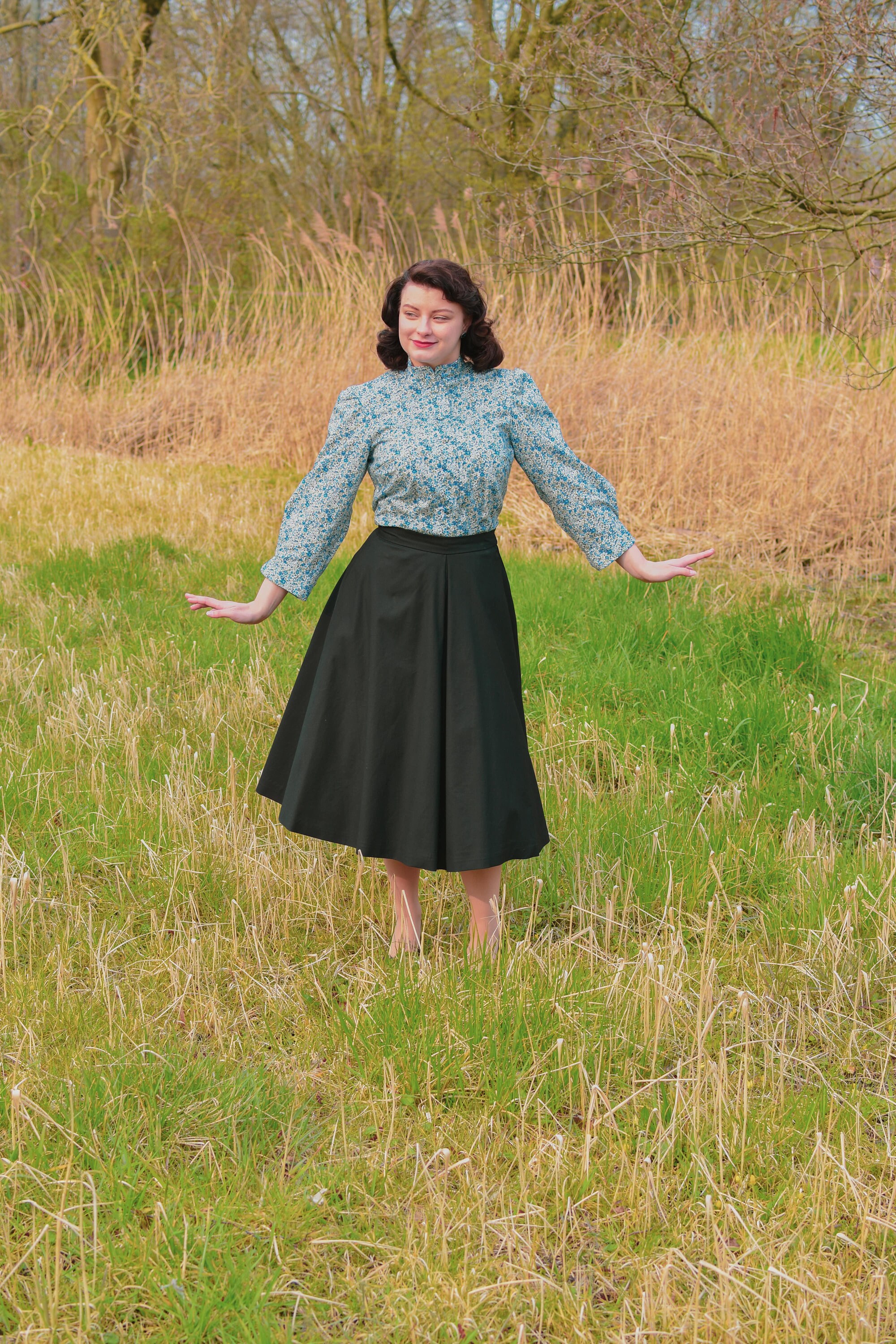 Isla 1950's Blouse Sewing Pattern PDF Print at Home Reproduction ...