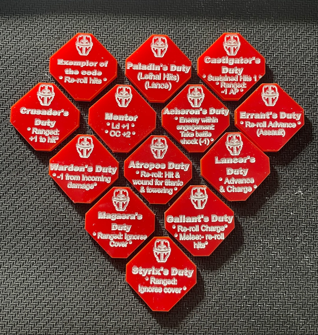Imperial Knight Bondsmen Tokens - Etsy