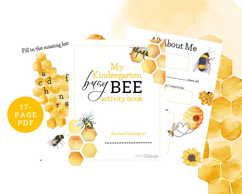 Elementary School Worksheets, Kindergarten Homeschool, Bee Themed ...
