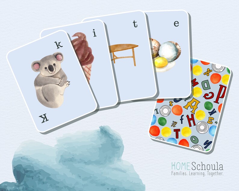 First Grade ELA Homeschool Activity, ABC Educational Card Game ...